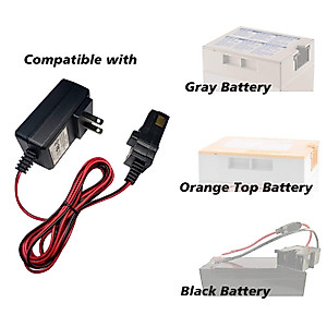 12V Charger for Kids Ride On 12-Volt Charger Compatible with Power Wheels Gray Battery and Orange Top Battery, for Fisher-Price Battery, ETL Cetified