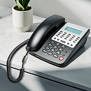 Uvital Telephone Cord Detangler(10 Pack), Anti-Tangle Telephone Handset Cable 360 Degree Rotating Landline Swivel Cord Untangler Black