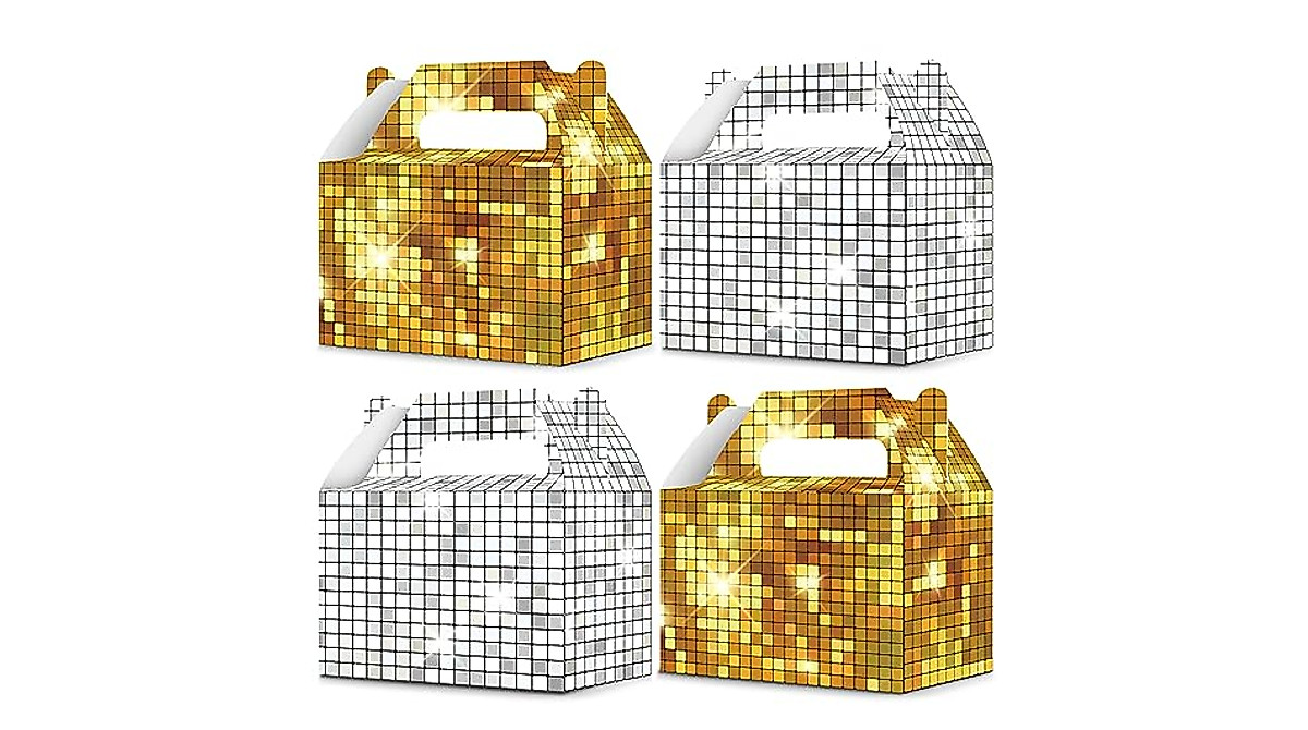 Disco Party Treat Boxes - 12 Pcs Goodie Boxes