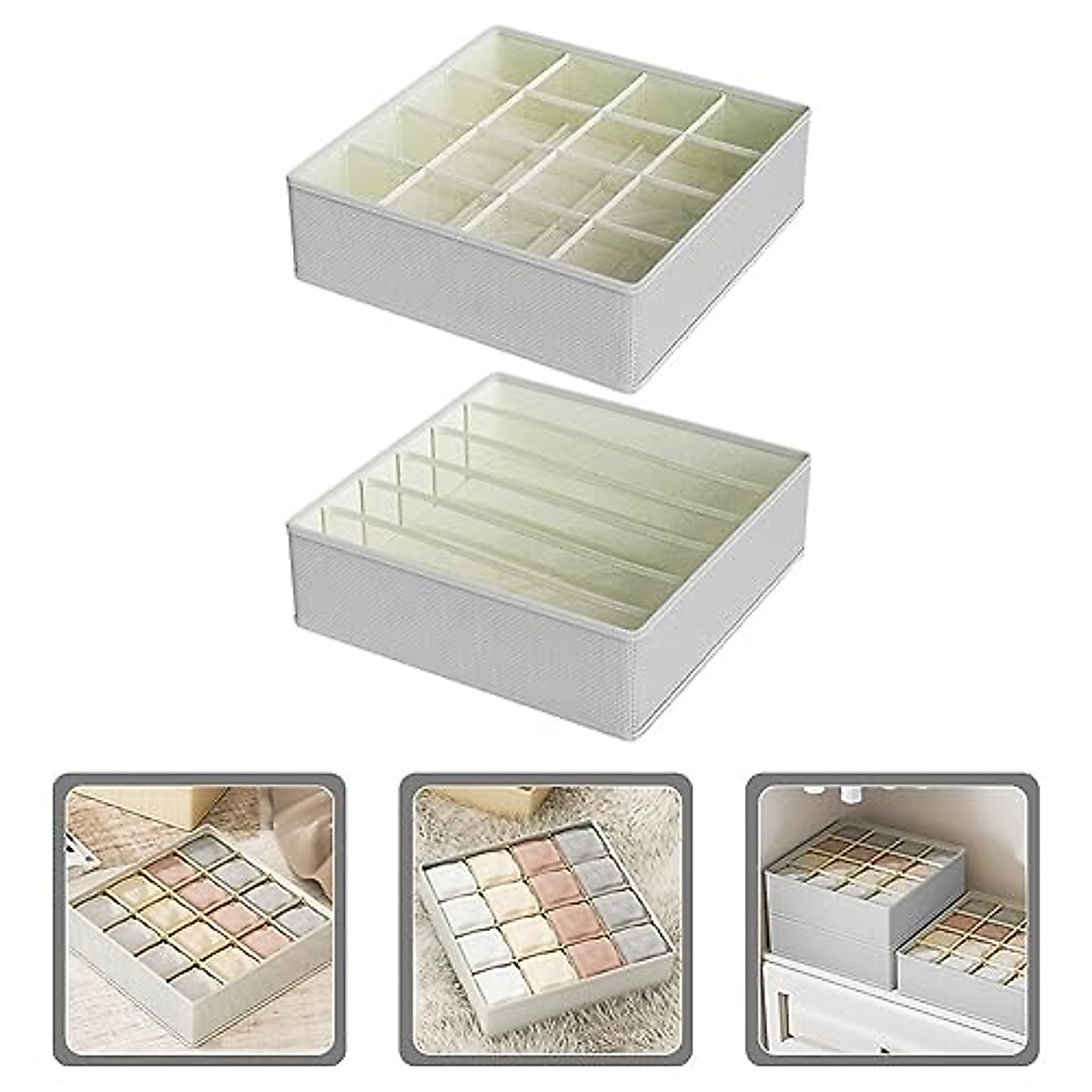 Didiseaon 1 Set Underwear Drawer Organizer Bras Socks Storage Foldable Wardrobe Organizer