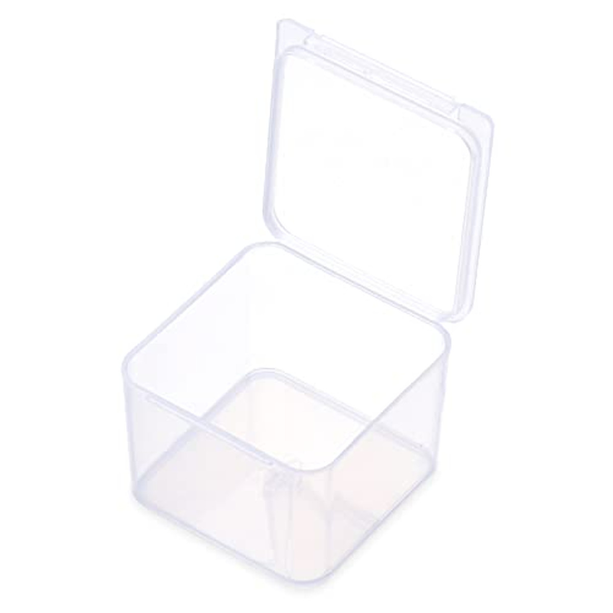 Beads Container Useful Jewelry Organizer Case Hardware Case Transparent Nail Art Screw Storage Pill Chip Box(4x4x2.8cm)