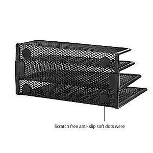 Wikkiv Desktop Mail Organizer 2 Packs Small File Letter sorter for Any Home or Office Desk File Organizer Mail Sorter(6.7''3''5.2'')