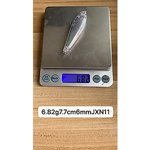 10PCS Unpainted Lure Blanks 6.82g 7.7cm JXN11 with 6mm Free Fishing Eye Crankbait Baits Simulation Blank Body Clear Hard Baits Trout Salmon Minnow Lure Popper Lures Topwater Freshwater JXN11