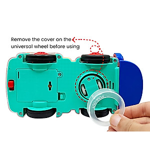 Tooty Toy Transparent Train Toy - Fun and Interactive Electric Train Toy for Kids - Music Train with LED Light up - Colorful Moving Gears -Tummy Time Crawling Baby Toys for Boys Girls