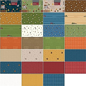 Jennifer Long Country Life Rolie Polie 40 2.5-inch Strips Jelly Roll Riley Blake Designs RP-13790-40