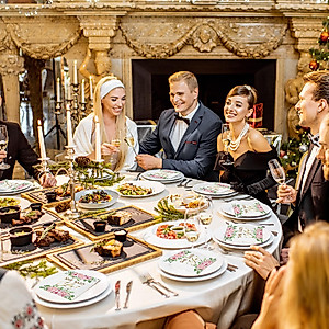 Kosiz 200 Pcs Floral Disposable Engagement Party Napkin 5 x 5 Inch Gold Foil She Said Yes Napkins 3 Ply Bridal Shower Napkins Engagement Party Decorations for Bachelorette Wedding Party Supplies