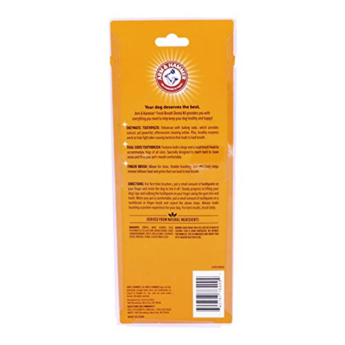 Arm & Hammer for Pets Fresh Breath Kit for Dogs | Contains Toothpaste, Toothbrush & Fingerbrush | Reduces Plaque & Tartar Buildup | Safe for Puppies, 3-Piece Kit, Vanilla Ginger Flavor