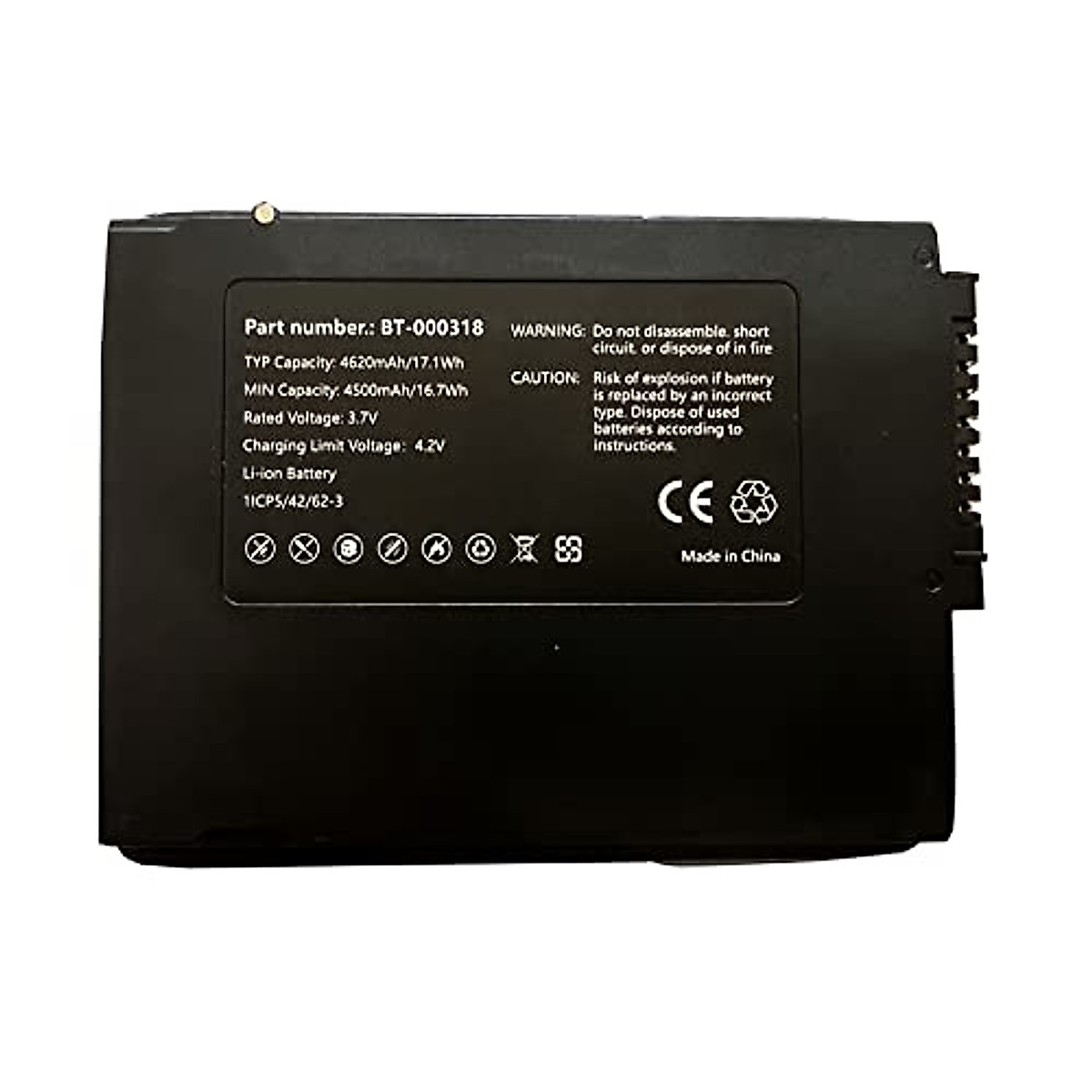 FITHOOD BT-000318 Battery Replacement for Symbol TC70 TC77 TC75 TC72 BT-000318 82-171249-01 82-171249-02 Battery（4500mAh,3.7v）