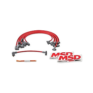 MSD 35599 Super Conductor 8.5mm Spark Plug Wire Set, Small Block Chevy for use with HEI Cap