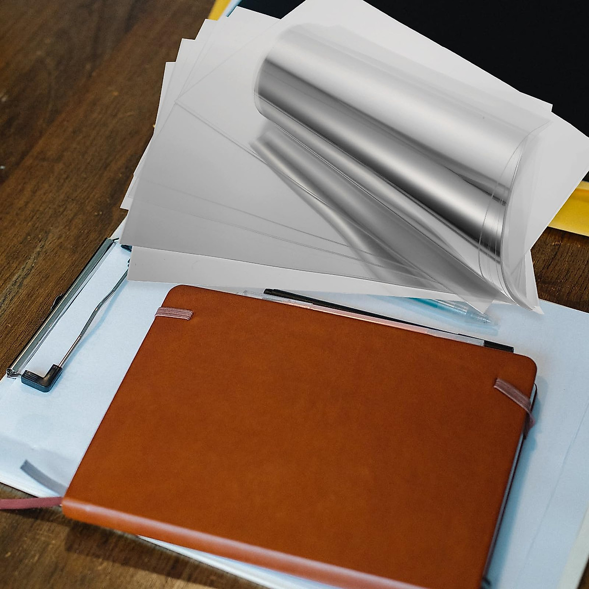 100pcs Transparent Exposure Film Photosensitive Film Seal Film Thermal Insulation Film Practical Film High Transparency Film Seal Supplies Seal Material Practical Stamp Film