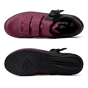 Santic Womens Cycling Shoes Road Bike Shoes Indoor Cycling Shoes Road Cycling Shoes Wine Red