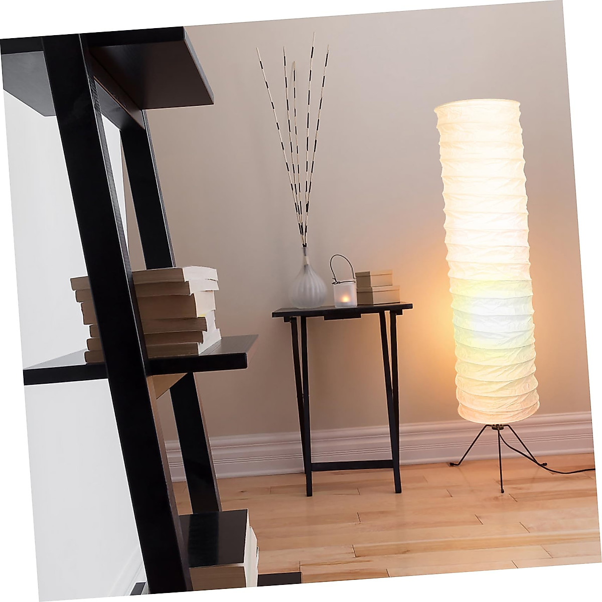 OSALADI Floor Paper Lamp Shade Nordic Minimalist Style Dust Proof Floor Standing Lamp Shade Cover Beside Column Lamp Shade for Home Hotel Bedroom