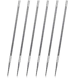 Honoson 6 Pieces 3/16 Inch 4.8 mm Chainsaw Chain Sharpening Round Files for Sharpening and Filing Chainsaws and Other Blades
