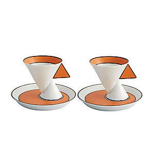 Vista Alegre Jazz Coffee Cup and Saucer, Set of 2