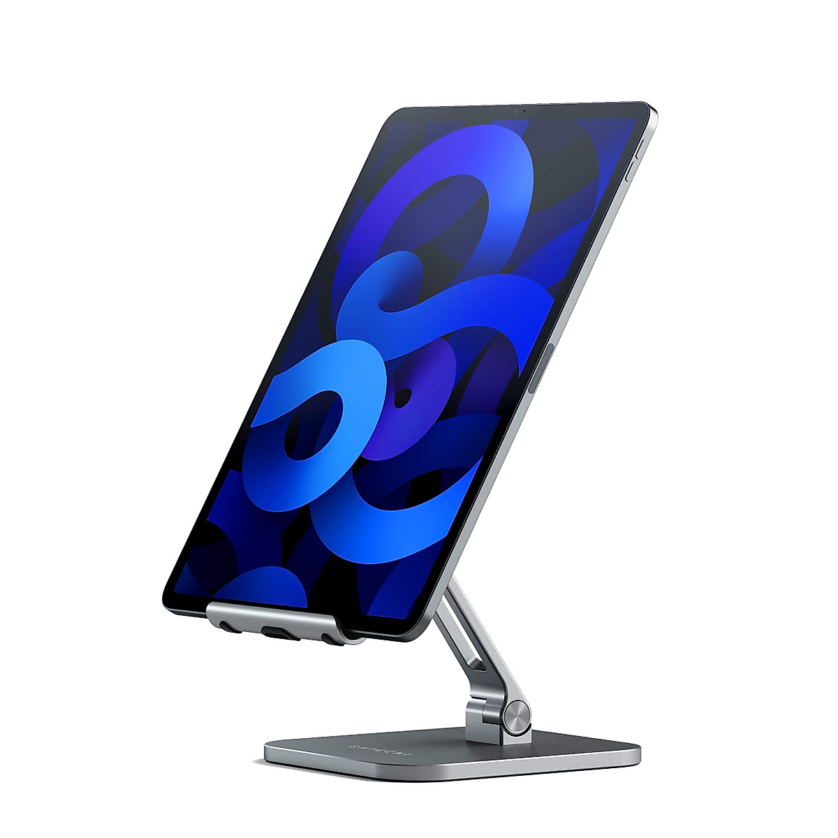 Satechi Aluminum Desktop Stand - Adjustable Tablet Mount with Protective Grips - Compatible with All iPad and Tablet Models, iPad Pro M2/ M1, iPad Air M1, iPad Mini, iPhone 16/15/14/13/12 and More