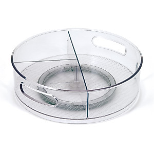 Copco Storage Turntable with Removable Dividers, 12 Inch, Clear