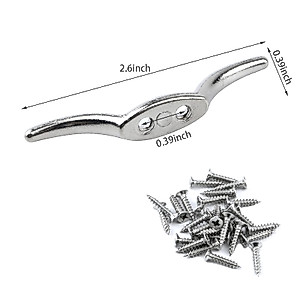 Meprotal 10pcs Blinds Cord Cleats, Metal Blind Cord Safety Rope Cleat Holder with Screws for Window Blinds Roman Shade Curtains Sun Shades Ropes