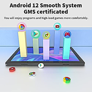 TUOHAITIME Tablet 10.1 inch Android 12 Tablet 2023 Newest 6GB+ 128GB Storage Octa-Core Processor, Dual Camera, Fastest WiFi 6, Bluetooth, 512GB Expand Support, IPS Full HD Display