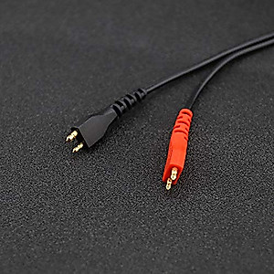 Micro Traders Audio Cable Wire with 3.5/6.3mm Jack, Compatible with Sennheiser HD25 HD560 HD540-2.5m Cable(Left and Right Equal Length)