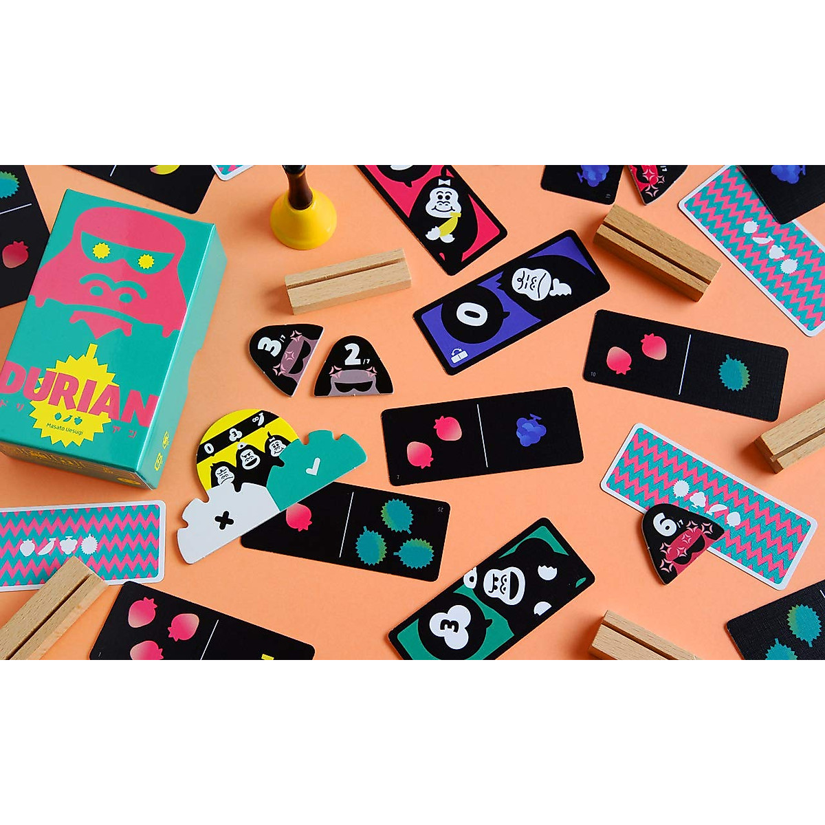 Oink Games Durian - Fast-Paced Japanese Deduction & Bluffing Game | Perfect Stocking Stuffer or White Elephant Gift | Ages 7+ | Jungle-Themed Fun for Family & Friends