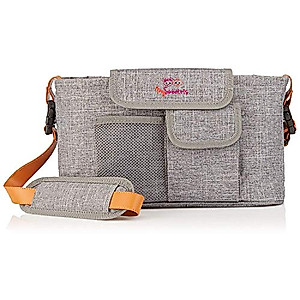 MySweetots All-in-1 Baby Stroller Organizer | Large Cup Holders, Plenty of Pockets, Key Holder, Wipes Pocket, Bonus Leather Strap | Multipurpose Baby Bag for Busy Parents | Free Diaper Changing Pad!!