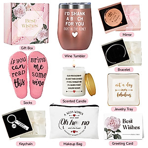 Friendship Gifts for Women Friends - 8 Pieces Best Friend Gift, Birthday Gift Ideas, Unique Birthday Gifts for Best Sister Bestie Soul Sister