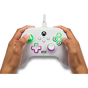 PowerA Spectra Infinity Enhanced Wired Controller for Xbox Series X|S - White (Amazon Exclusive), gamepad, video gaming controller, works with Xbox One and Windows 10/11, officially licensed