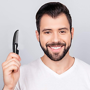 3 Pieces Folding Beard Comb Mustache Comb Small Pocket Comb for Men Everyday Grooming and Hair Care