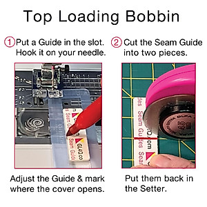 Guidelines4quilting Super Easy Seam Guide Setter, 4.75"X1.25"X.125"