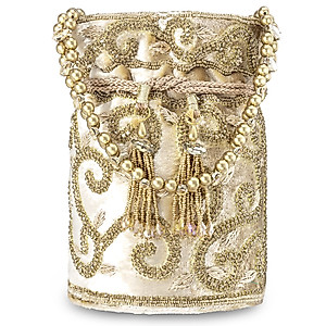 Aheli Indian Potli Bags Gift for Women Evening Bag Clutch Ethnic Bride Purse with Drawstring