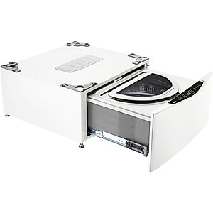 LG 27" SideKick Pedestal Washer - 6 Mode(s) - Drawer - 1 ft³ Washer Capacity - 120 V AC Input Voltage - Freestanding - Chrome, Plastic - White