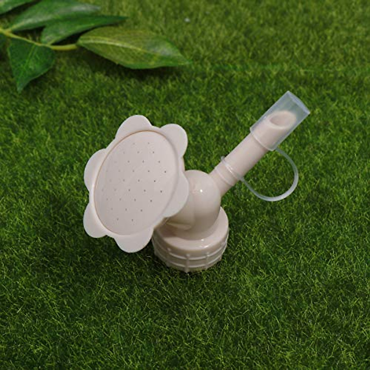 Cabilock Bonsai Tools Beverage Bottle Watering Nozzle 5pcs Bottle Cap Sprinkler Dual Head Bottle Watering Spout Bonsai Watering Can for Indoor Garden Tool (Beige) Potting Bottle Watering Nozzles