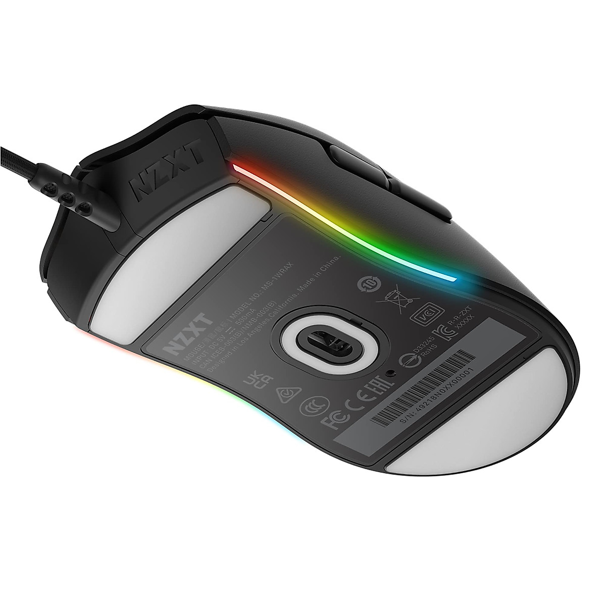 NZXT Lift 1 Symm, Lightweight Symmetrical Wired USB Gaming Mouse, Lightweight 67g Design, 1K Polling Rate, Omron Mechanical Switches, 16K DPI Optical Sensor, Black