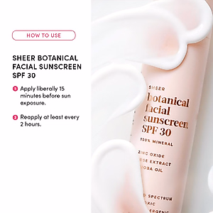 Evereden Sheer Botanical Face Sunscreen SPF 30 1.7 fl oz. | 100% Non-Nano Mineral Sunscreen Face Formula with Zinc Oxide | Soothing & Nourishing | Clean & Non-Comedogenic | FSA Eligible