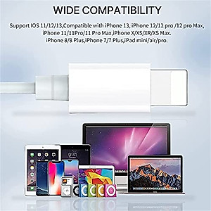 2 Pack-Apple Headphones Wired Earbuds with Lightning Connector Earphones with Built-in Microphone & Volume Control [Apple MFi Certified] Compatible with iPhone 13/12/11/XR/XS/X/8/7/SE