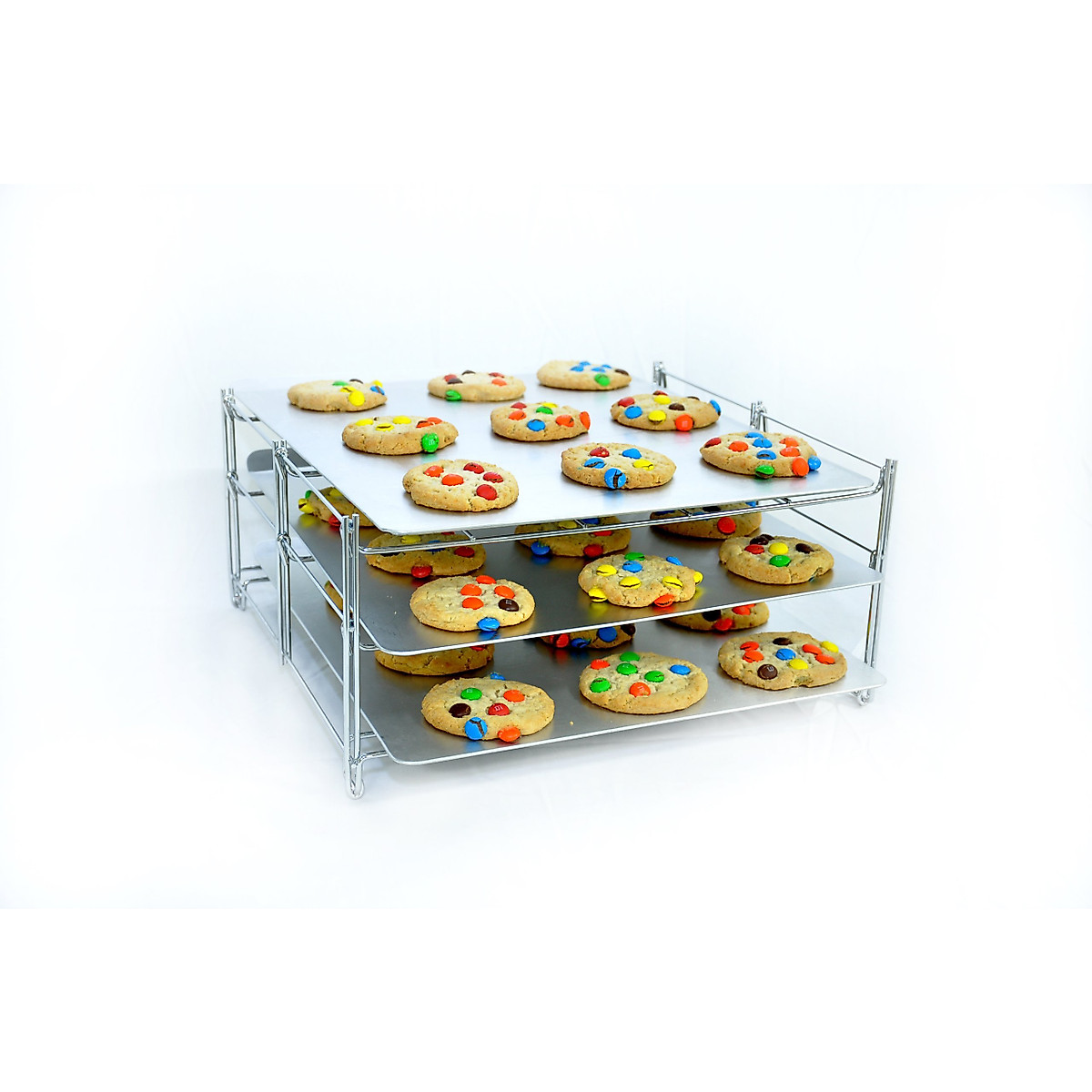 Nifty 3-in-1 Baking Rack – Nickel Chrome Plating, Cooling & Baking Rack, Multipurpose Kitchen Accessory, Folds Flat for Easy Storage, Use for Cookies, Pizzas, Baked Goods