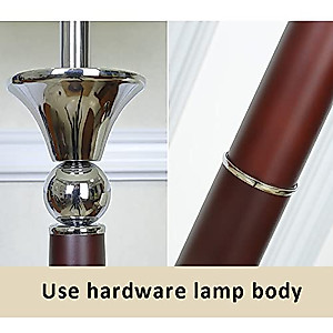 GRFIT Indoor Floor Lamp American Country Floor Lamp Modern Chinese Wood Living Room Bedroom Hotel Lobby Floor Light Luxury LED Table Lamp Standing Reading Lamps