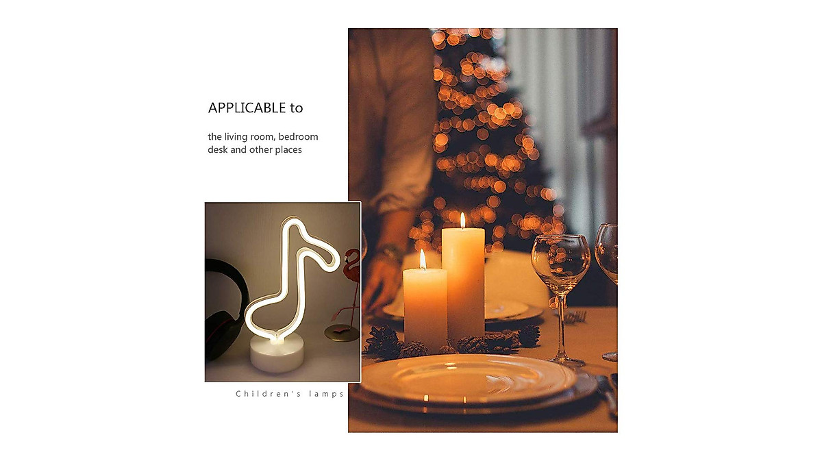 Music Notes Neon Light - Creative LED Night Decor for Home & Parties