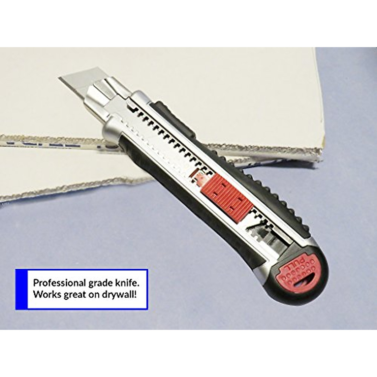 Smithline Heavy-Duty Professional Grade 25mm (1-inch) Large Utility Knife Retractable Razor Box Cutter Snap-off SK2 blades