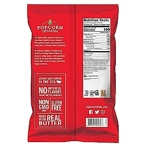 Popcorn, Indiana Popcorn, Original Movie Theater , 5.5 Ounce (Pack of 6) Movie Theater Butter