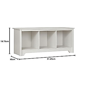 South Shore Vito Cubby Storage Bench, Pure White