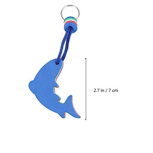 VOSAREA 2 Pack Floating Key Chain Boat Keychain Float Buoy Boating Accessory Dolphin Anchor Floating Keyring for Boating Kayak Water Sports