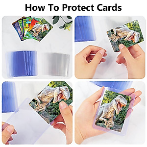 360 Pieces Hard Card Sleeves Clear Card Holder for Trading Card Transparent Card Protectors for Baseball Card, Sports Card, Gaming Card 2.5 x 3.5 Inch