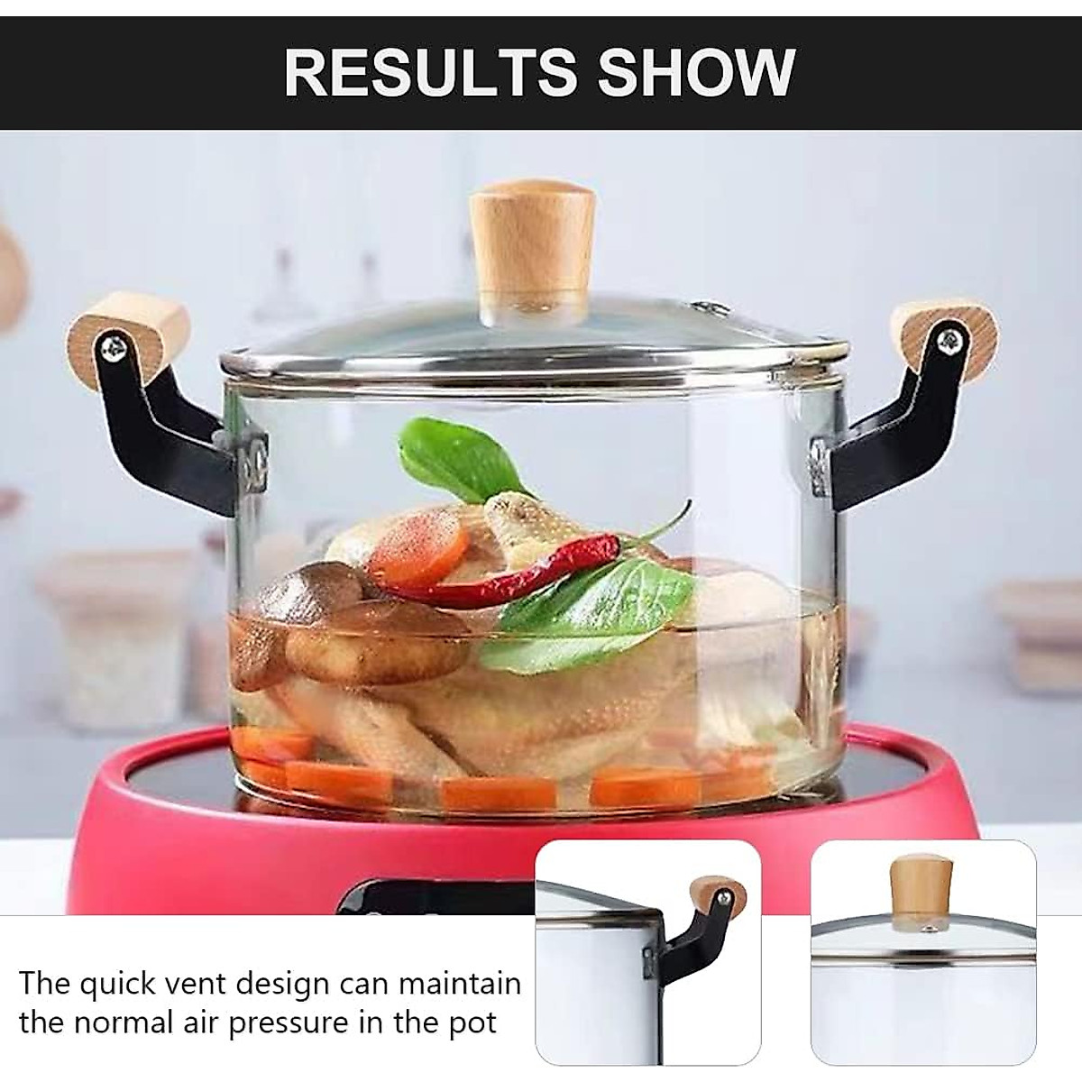 Cooking Pot Cooking Pot Pot Glass Pot Noodle Pot Transparent Glass Pot Heat-resistant Soup Pot Porridge Pan Home Cooking Pot 2.5L Cooking Pot Cooking Pot Glass Pot Pot Glass Saucepan