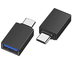 Jiusion [2-Pack USB3.0 Type C Male to USB Female OTG Adapter Compatible with USB Digital Microscope Endoscope Converter for Samsung Oneplus MacBook Huawei Xiaomi C Mobile (Pack of 2)
