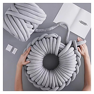 Yarn Cotton Thick Chunky Wool Tube 1KG Velvet Super Bulky Hand Knitting Crochet Soft Yarn Bulky Arm Roving Yarn Accessories (Color : Navy Blue)