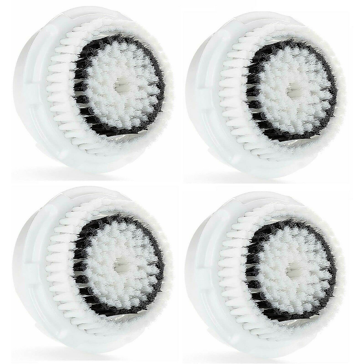 PurrsianKitty Facial Cleansing Sensitive Brush Heads Replacement Compatible with Clarisonic (4-Pack), 4 x Sensitive Replacement Cleansing Heads, for Clogged and Enlarged Pores