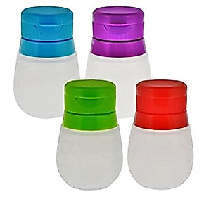 Guffman Small Travel Food Dressing Storage Silicone Bottle Containers, 3 Set