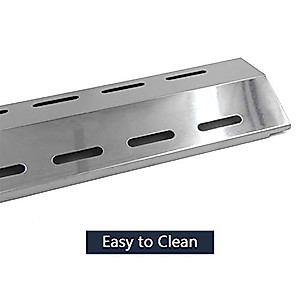 Hongso Heat Tent Plate Shield Replacement for Ducane 30400042, 30400043 Gas Grill, 16 7/8 Inch Stainless Steel Flavorizer Bar Burner Cover 30500701 30500097 (5-pack)