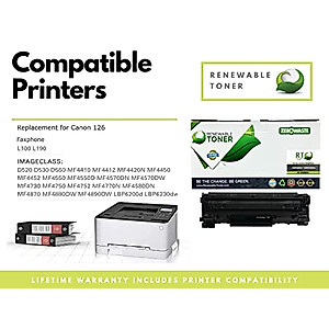 Renewable Toner 126 MICR Replacement for Canon CRG 126 CRG126 | Canon ImageCLASS LBP6230dw LBP6200d MF4770n D530 | 3483B001 Check Printer Cartridge (Pack of 2)
